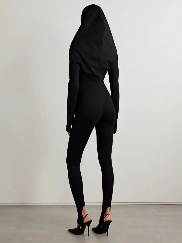 SALON 1884 Nova Convertible Silk-jersey Turtleneck Jumpsuit