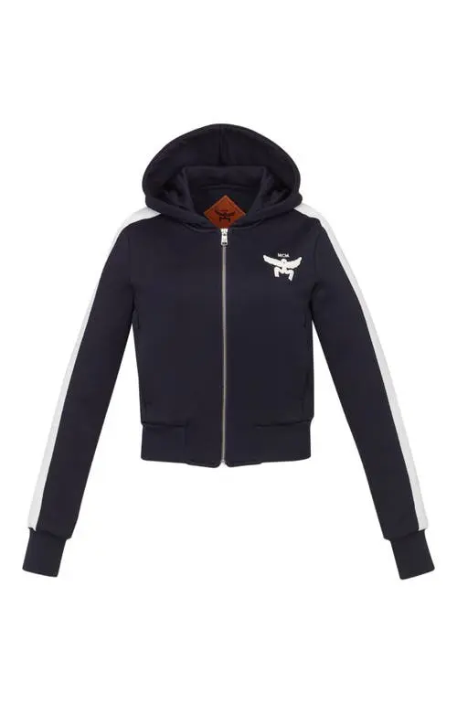 Mcm Essential Logo Terry Zip Hoodie
