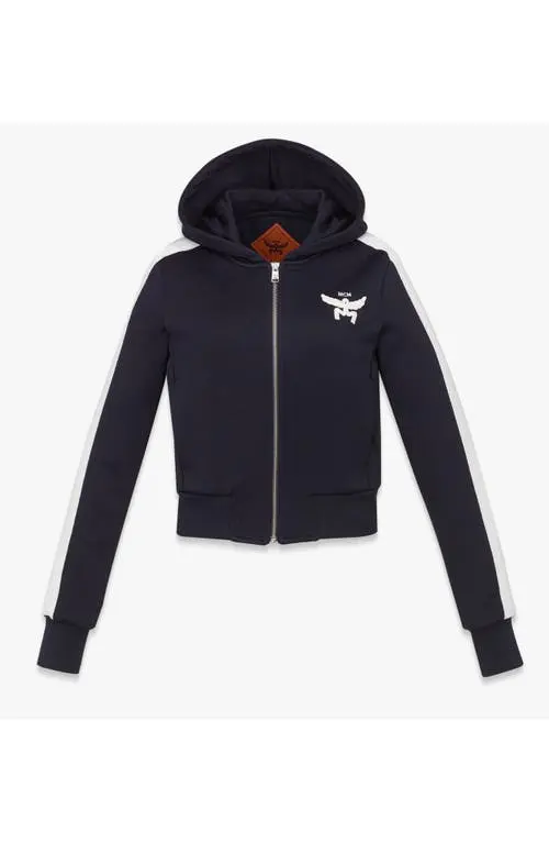 Mcm Essential Logo Terry Zip Hoodie