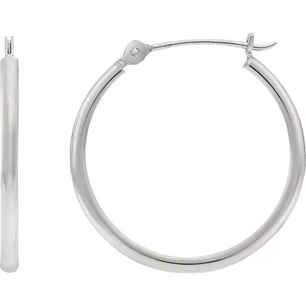 DONATELLO GIAN Sterling 30mm Hoop Earrings - Silver