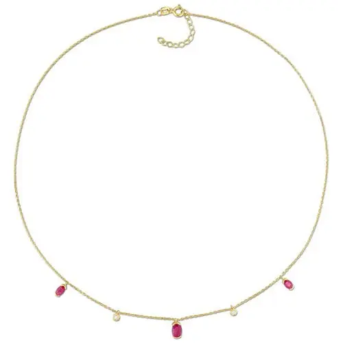 JULIANNA B. 10k Yellow Gold And Diamond Station Necklace