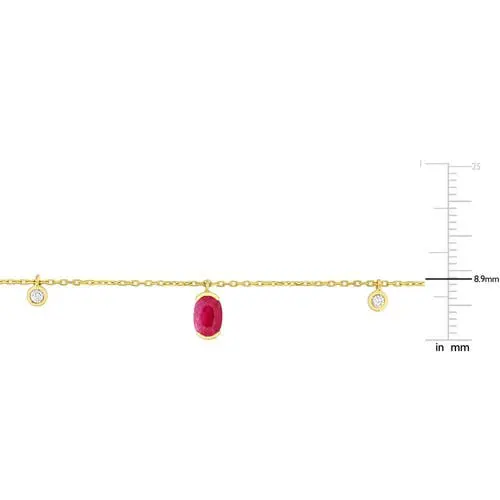 JULIANNA B. 10k Yellow Gold And Diamond Station Necklace