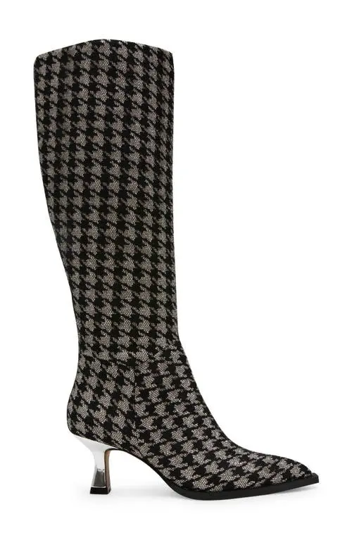 Betsey Johnson Pamella Knee High Boots - Black/silver
