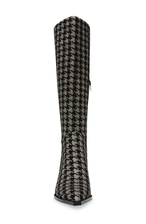 Betsey Johnson Pamella Knee High Boots - Black/silver