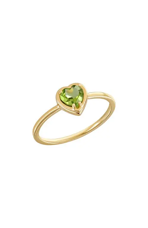 Bony Levy 14k Gold Peridot Heart Ring - 14k Yellow Gold