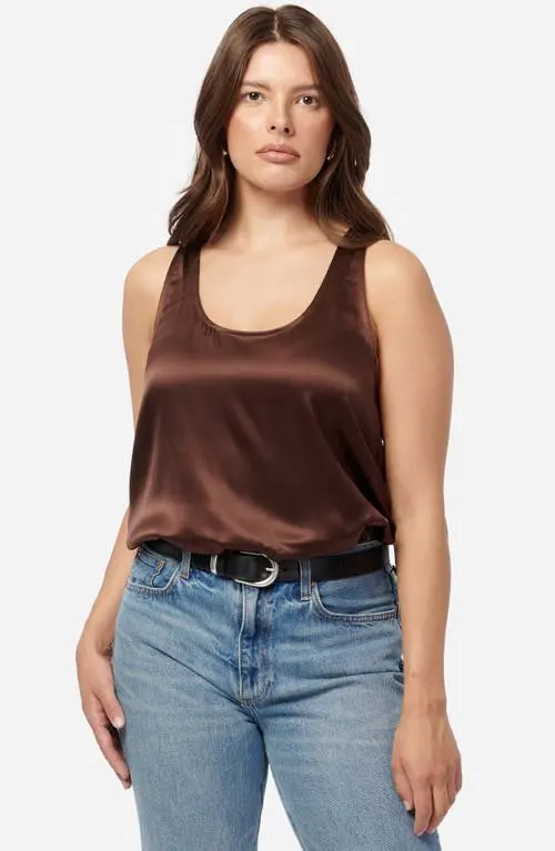 Cami Nyc Jane Silk Charmeuse Tank - Chocolate
