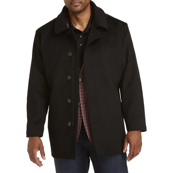 OAK HILL Big & Tall Wool-blend Overcoat
