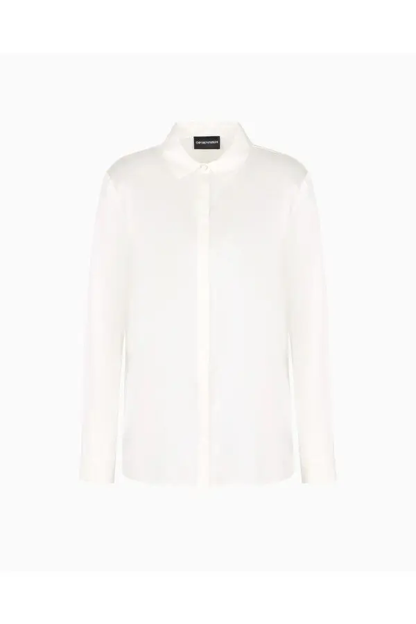Emporio Armani Silk Satin Shirt - White