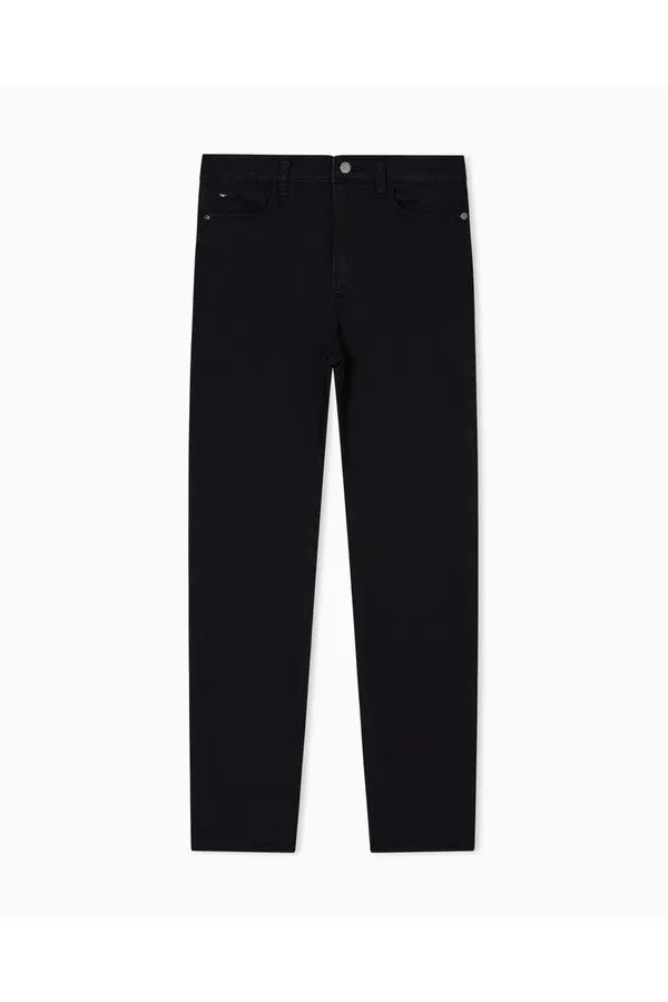 Emporio Armani J20 High-waisted Super-skinny Stretch Denim Jeans - Black