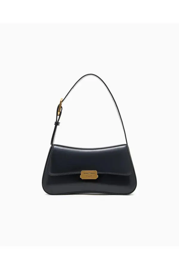 Emporio Armani Brushed-finish Shoulder Bag - Black