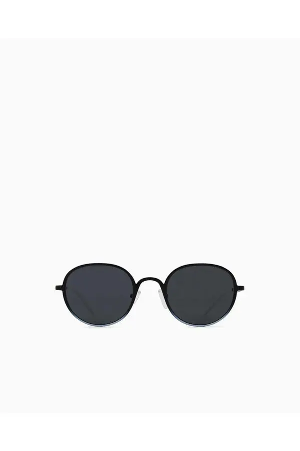 Emporio Armani Round Frame Sunglasses - Black