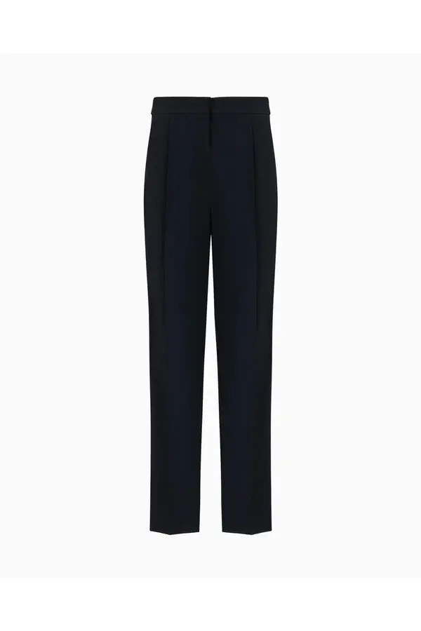 Emporio Armani Envers-satin Trousers - Black