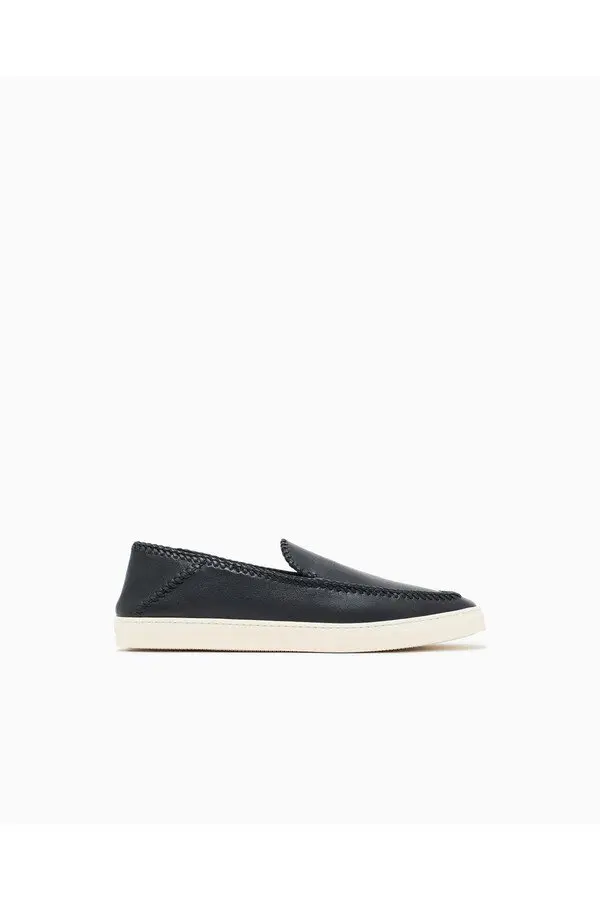 Giorgio Armani Galleria 3 Nappa-leather Slip-ons - Black