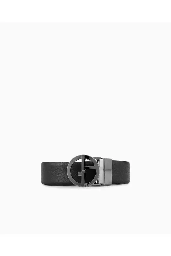 Giorgio Armani Leather Belt - Black