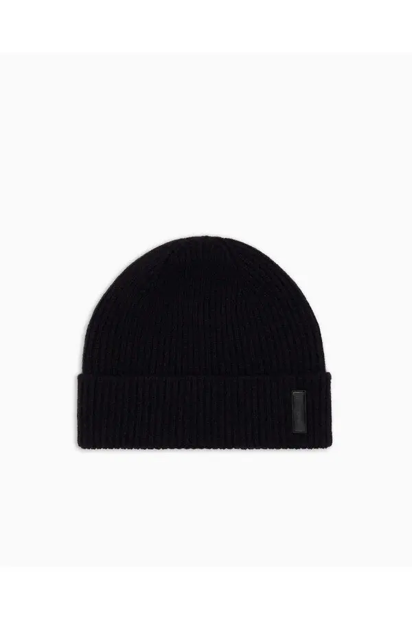 Giorgio Armani Cashmere Beanie - Blue