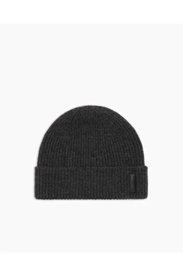 Giorgio Armani Cashmere Beanie - Grey