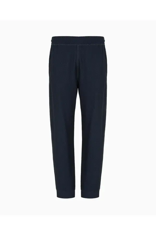 Giorgio Armani Stretch Jersey Flat-front Trousers - Blue