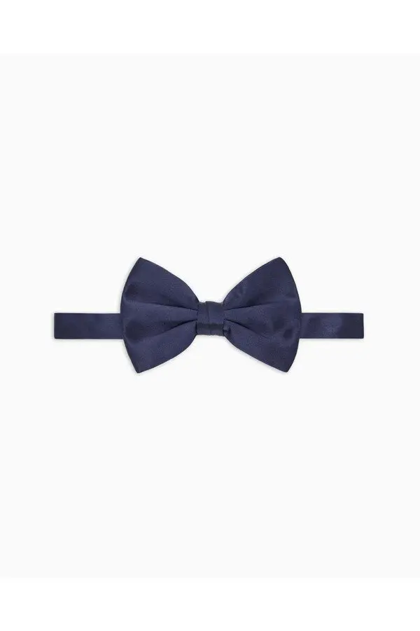 Giorgio Armani Silk Knotted Bow Tie - Blue