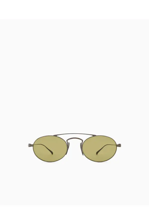 Giorgio Armani Oval Sunglasses - Gold