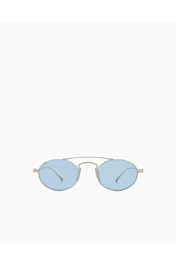 Giorgio Armani Oval Sunglasses - Silver