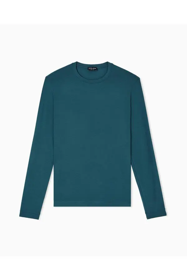 Giorgio Armani Stretch Viscose Jersey Jumper - Green