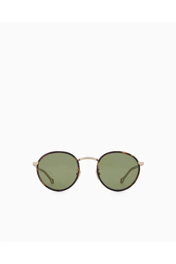 Giorgio Armani Round Frame Sunglasses - Gold