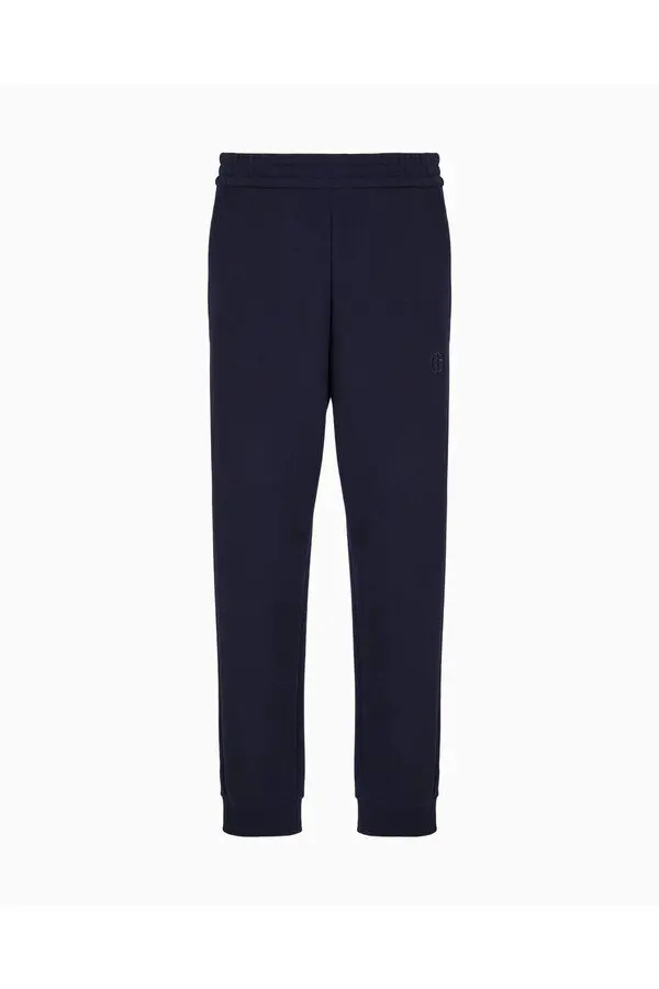 Giorgio Armani Cotton And Cashmere Joggers - Blue