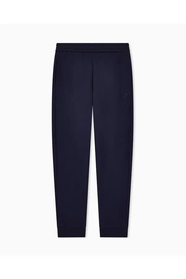 Giorgio Armani Cotton And Cashmere Joggers - Blue