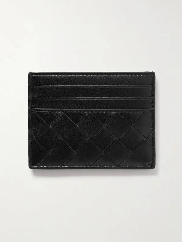 Bottega Veneta Intrecciato Leather Cardholder - Black
