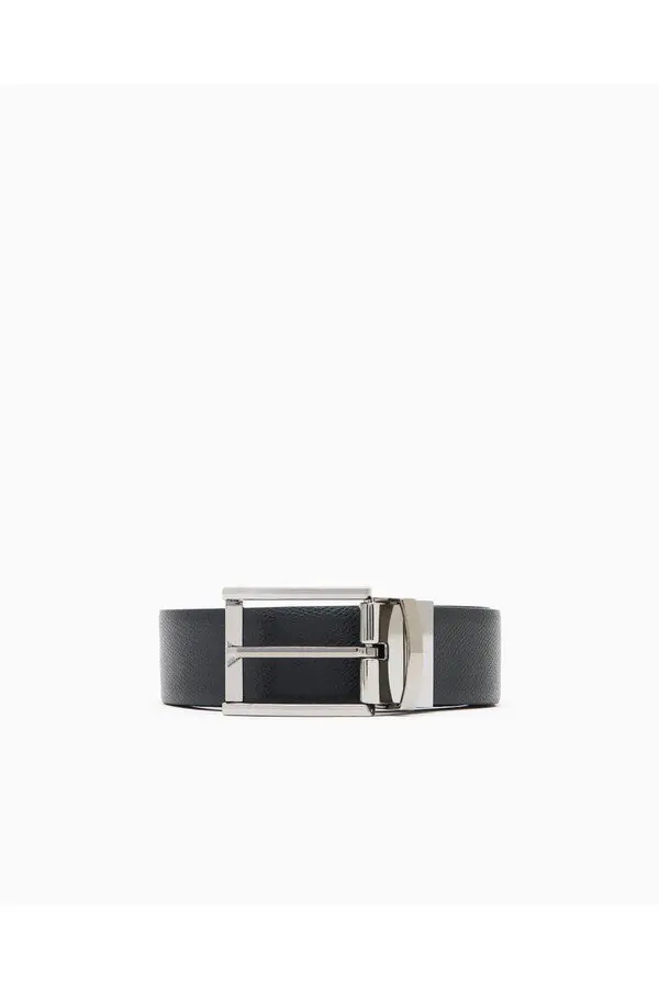 Emporio Armani Reversible Leather Belt - Black
