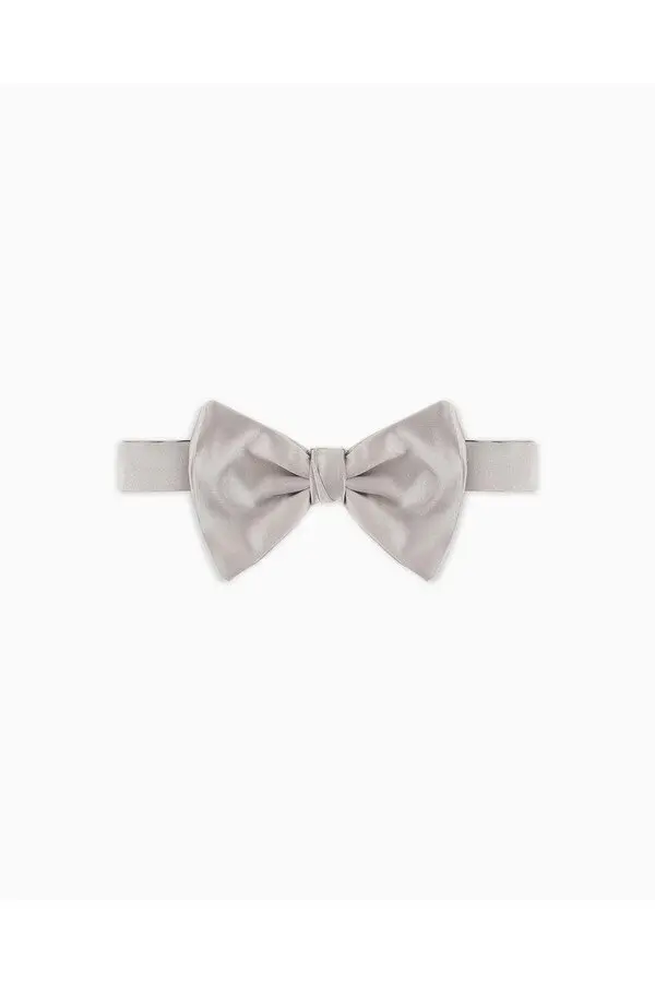 Emporio Armani Knotted Bow Tie - Silver