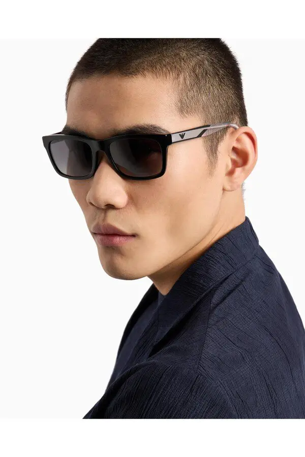 Emporio Armani Rectangular Sunglasses - Black