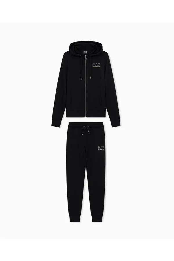 EA7 Evolution Stretch Viscose Blend Jersey Tracksuit - Black
