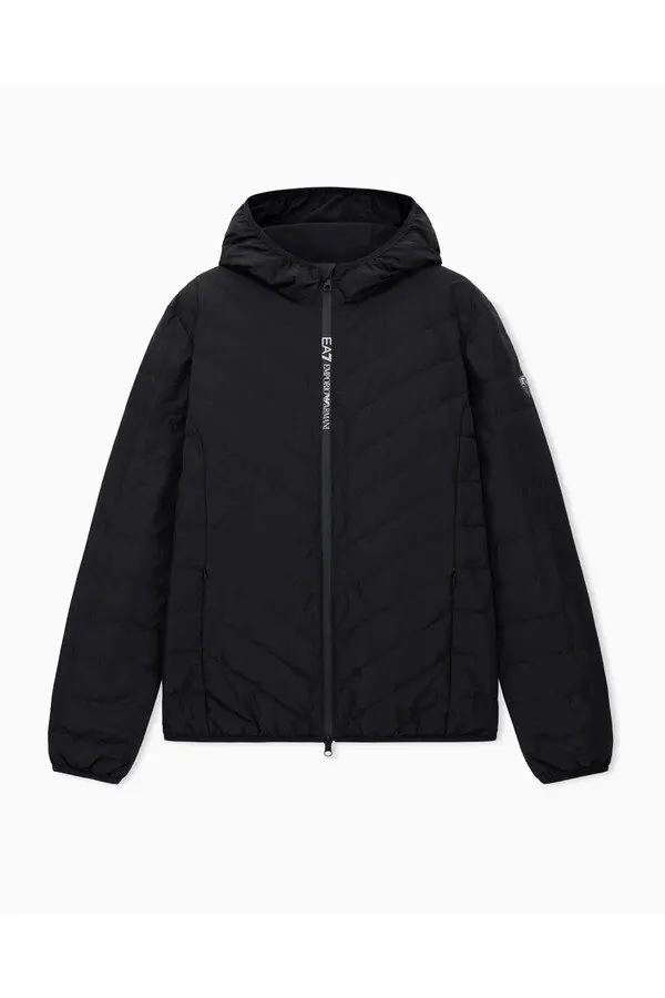 Emporio Armani Premium Shield Packable Hooded Down Jacket - Black