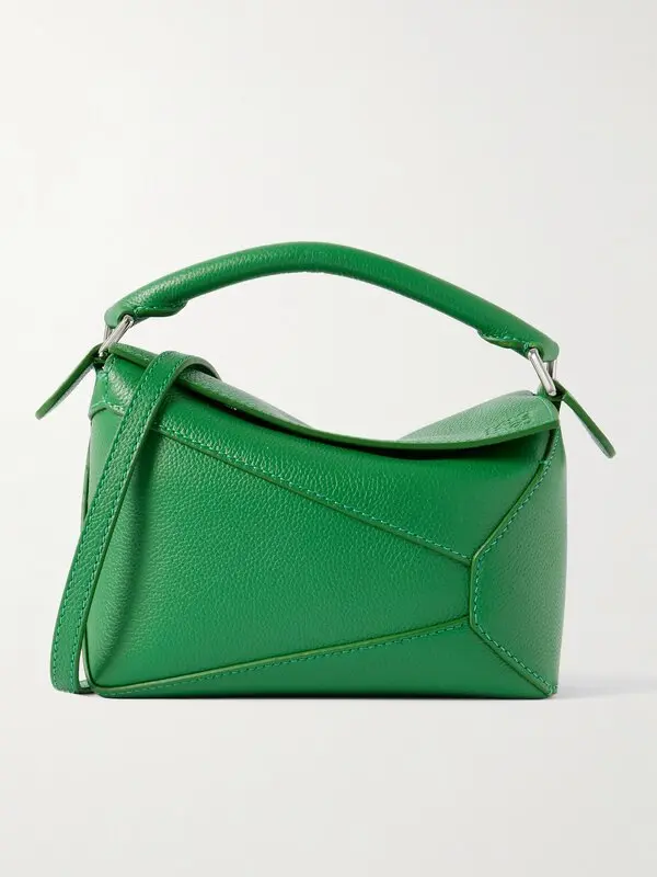 Loewe Puzzle Edge Mini Shoulder Bag In Green - 40% Off | Editorialist