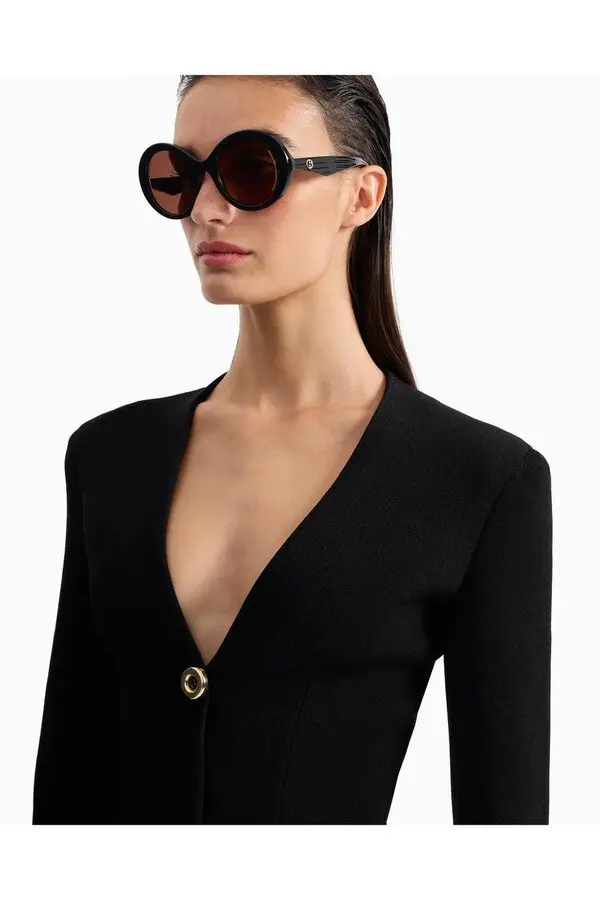 Giorgio Armani Oversized Oval Sunglasses