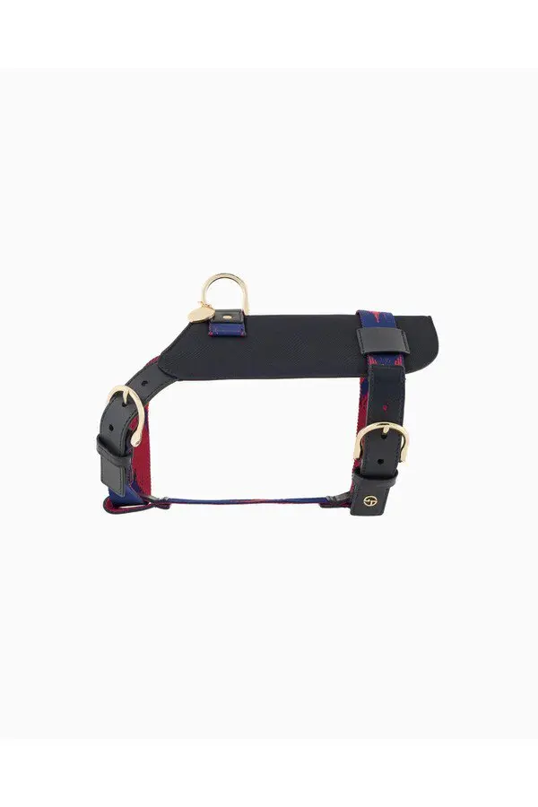 Giorgio Armani Poldo X Harness In Ikat Jacquard And Leather - Blue
