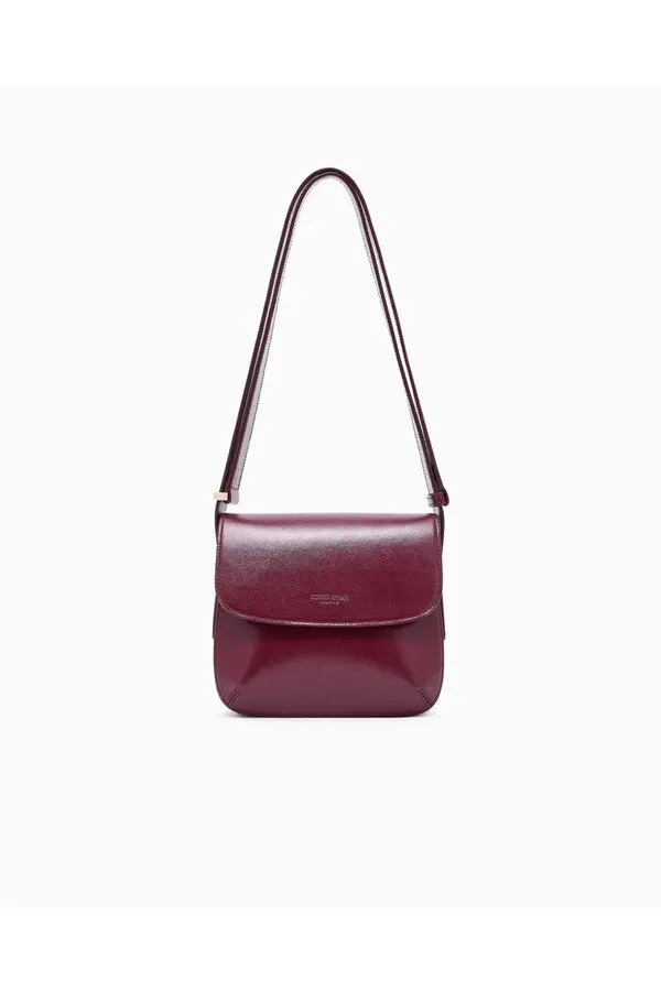 Giorgio Armani La Prima Palmellato-leather Bag - Burgundy