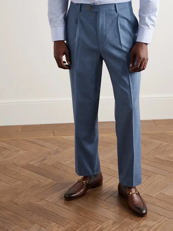 Etro Straight-leg Pleated Trousers