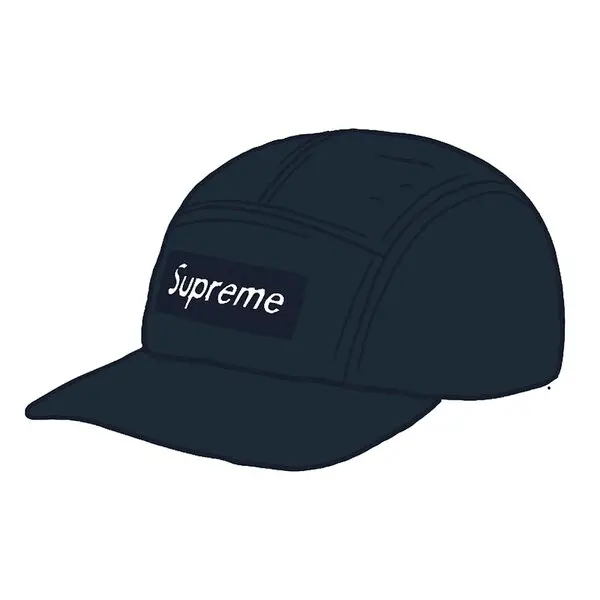 Supreme Fine Wale Corduroy Camp Cap - Navy Blue