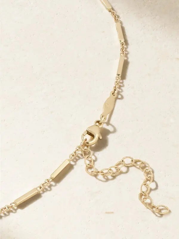 Jacquie Aiche 14-karat Diamond Tasseled Necklace