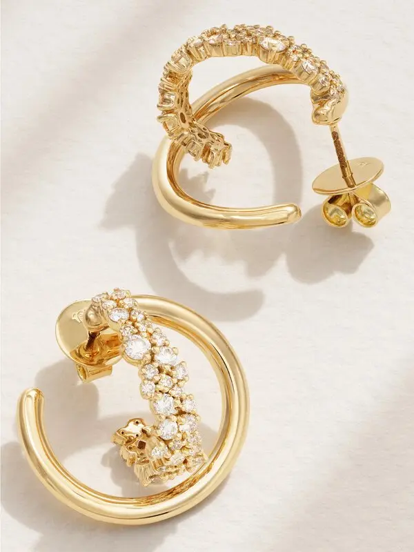 ANANYA Scatter Mini Diamond Hoop Earrings