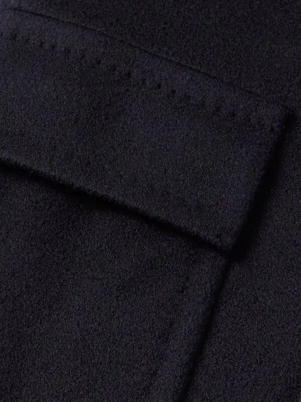 Thom Sweeney Double-breasted Wool And Cashmere-blend Felt Overcoat - Blue
