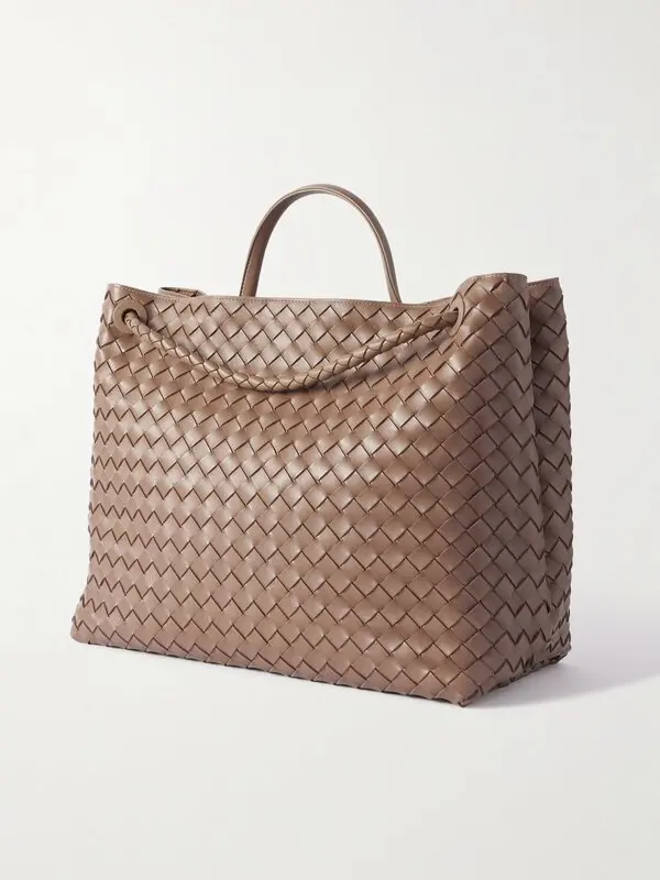 Bottega Veneta Andiamo Large Intrecciato Leather Tote - Brown