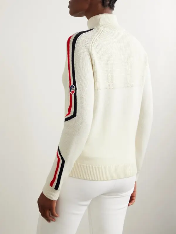 Fusalp Alea Striped Wool-jacquard Turtleneck Sweater