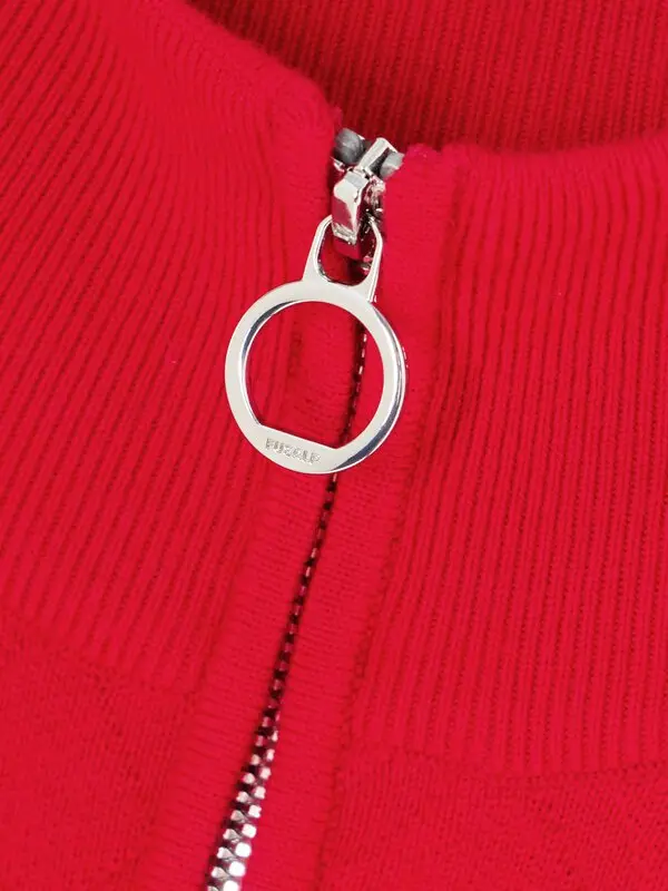 Fusalp Nuria Wool-blend Turtleneck Cardigan - Red