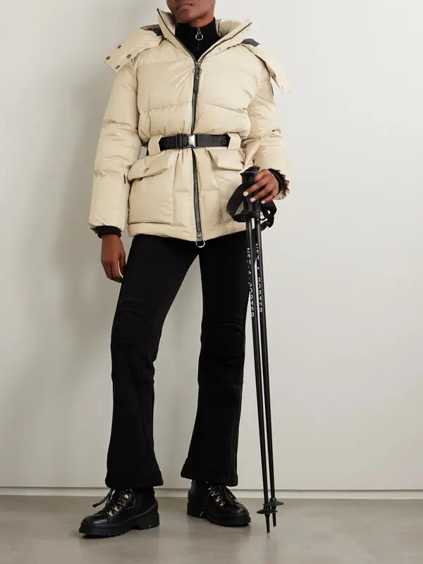 Fusalp Oria Belted Hooded Quilted Down Ski Jacket