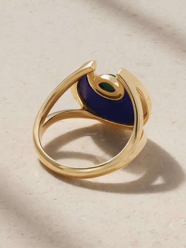 L’ATELIER NAWBAR Circus Moon 18-karat Gold Multi-stone Ring