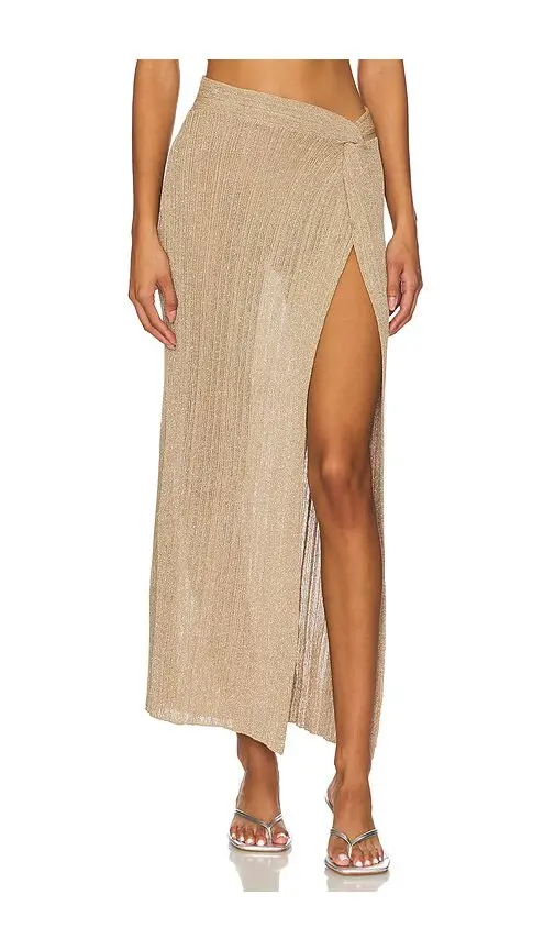 L*Space Heart Of Gold Metallic Skirt - Metallic Gold