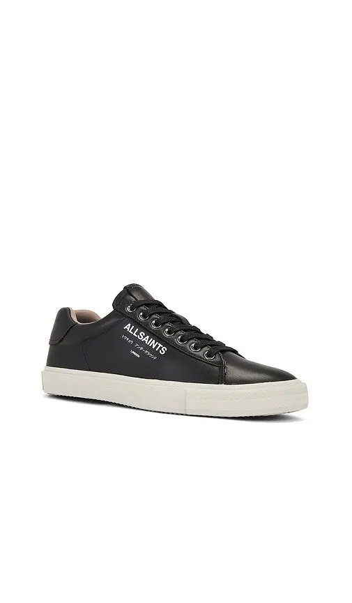 ALLSAINTS Underground Leather Low Top Sneakers - Black